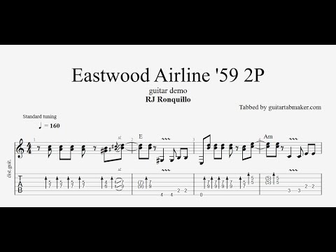RJ Ronquillo - Eastwood Airline '59 2P Demo TAB - electric guitar tabs (PDF + Guitar Pro)