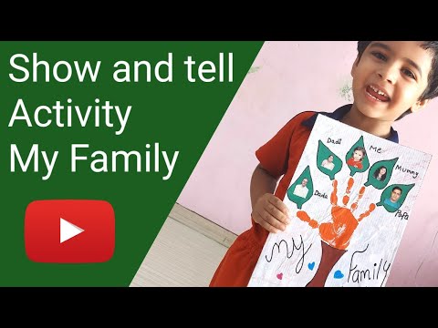 5 easy sentence on my family | Show and tell activity my family | Few easy lines on my family