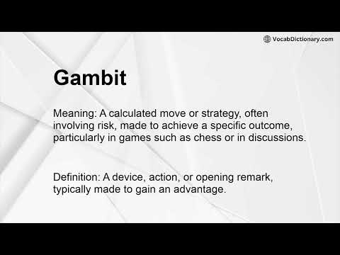 Gambit Meaning