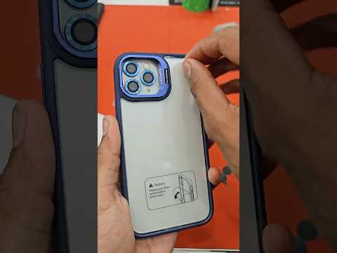 iPhone 11ProMax Metal Stand Blue Transparent Backcover with Camera Protection #youtubepremium 