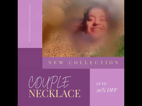 Personalized Sun and Moon Couple Necklaces 100 Languages 'I Love You' Projection Pendant