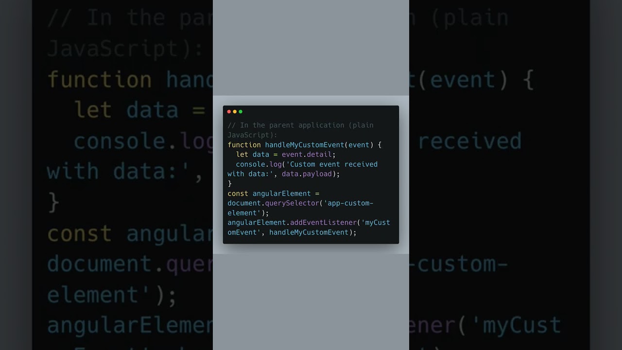 Bridge Angular and JS with Elements #WebDevelopment