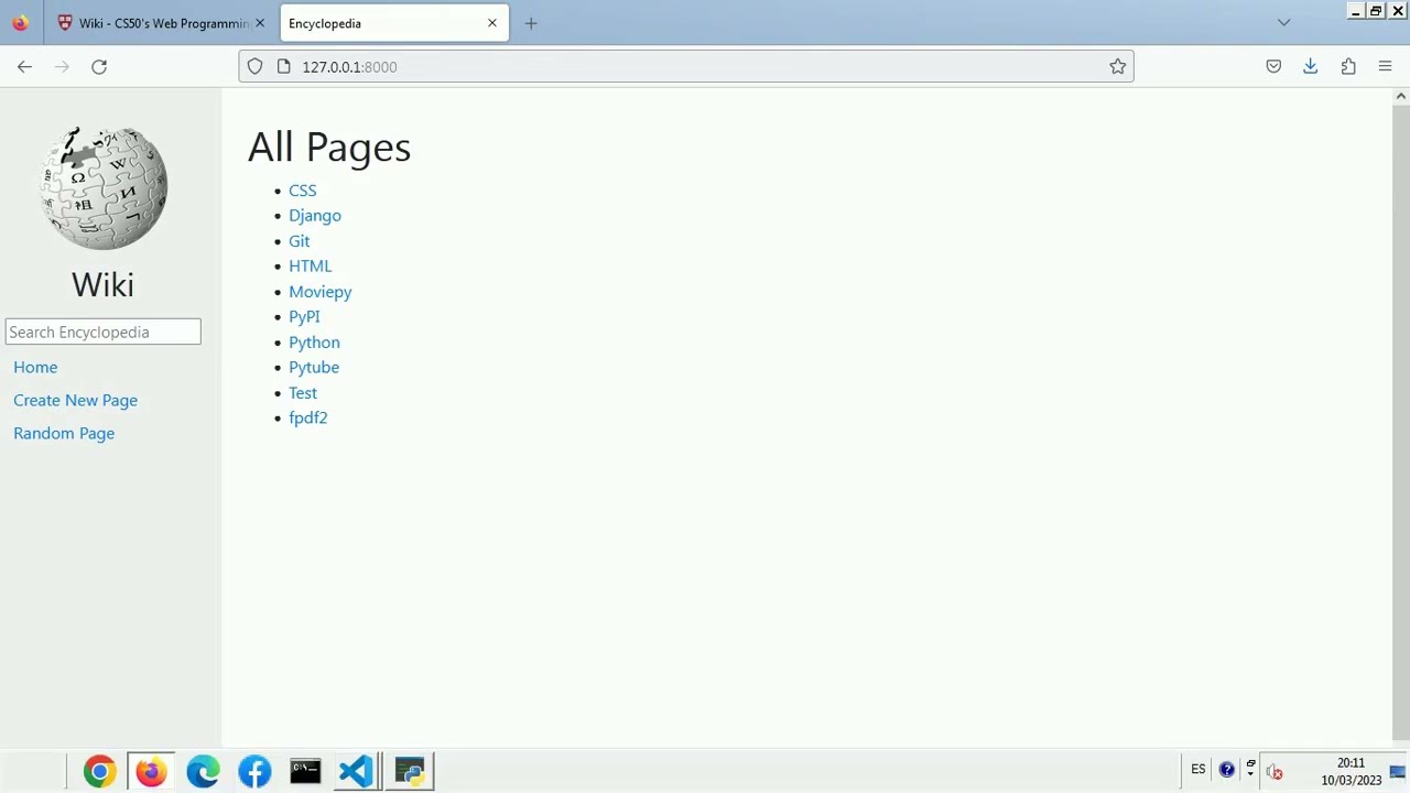 Wiki - Django Project for CS50w
