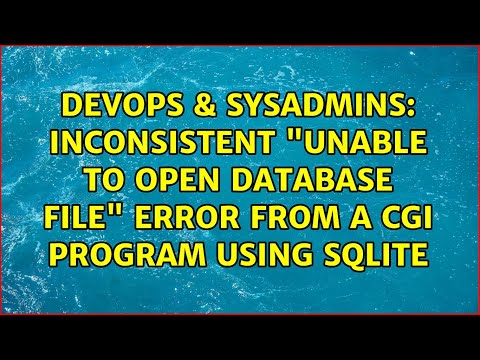 Inconsistent "unable to open database file" error from a CGI program using SQLite