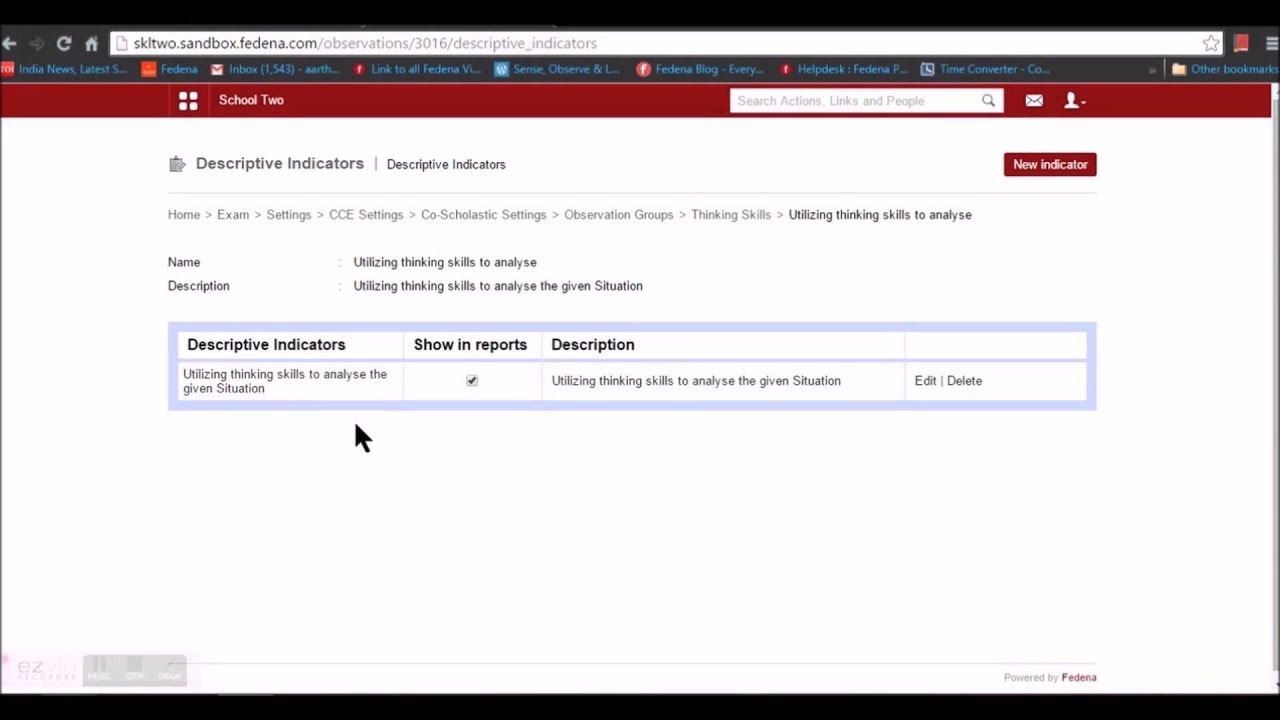 Fedena CCE Examination settings
