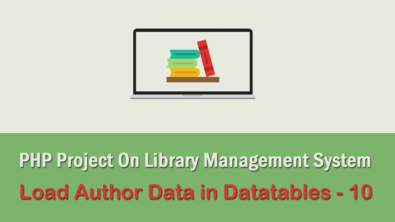 PHP Project On Library Management System - Load Author Data in JavaScript Datatables - 10