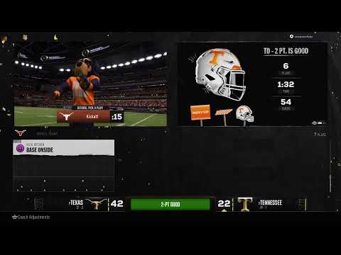Texas Vs Tennessee 2026 National Championship Game ONLINE DYNASTY H2H