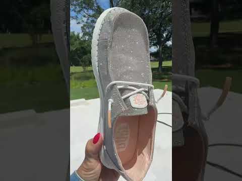 These are soo pretty and sparkly! Women’s hey dude shoes, slip on shoes, glitter hey dude shoes