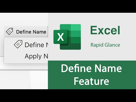 Define Name Feature Excel