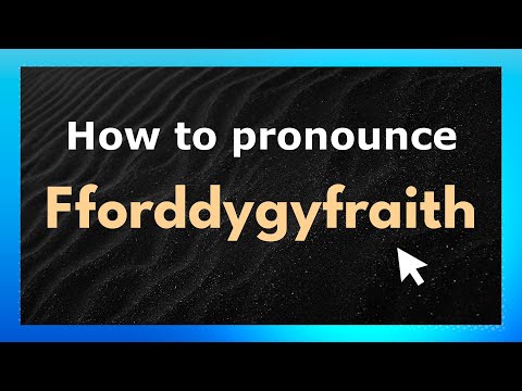 How to Pronounce Fforddygyfraith (Welsh Pronunciation / Wales, UK) with Audio and Phonetic Spelling