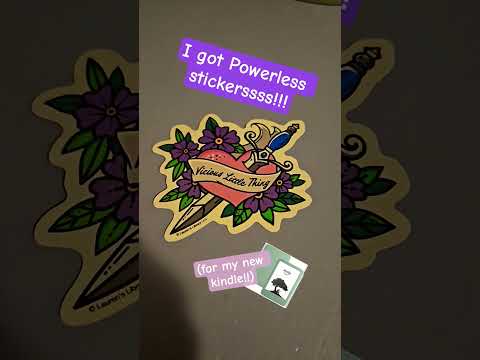 I got Powerless stickers! Getting a new Kindle!! #booktubetbr #bookrecs #books #booksamillion