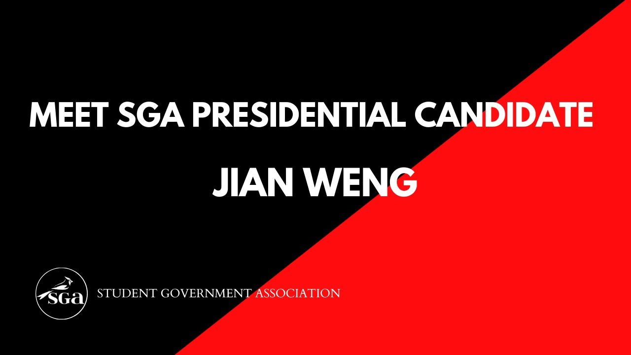 Meet SGA Presidential Candidate Jian Weng
