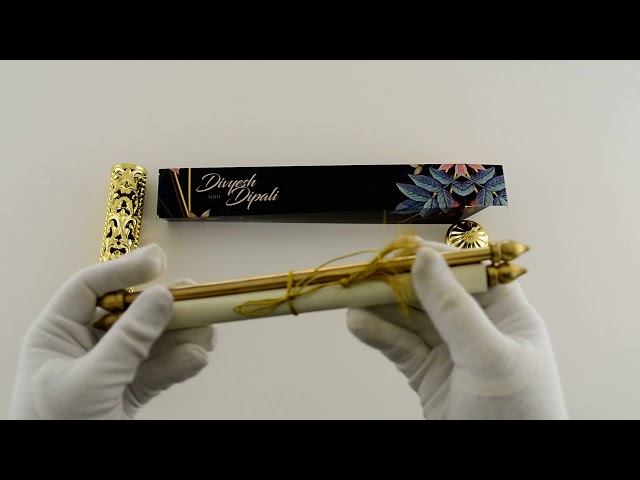 Royal Scroll Invitations - Peacock Designer Scroll SC-6028 Trader ...