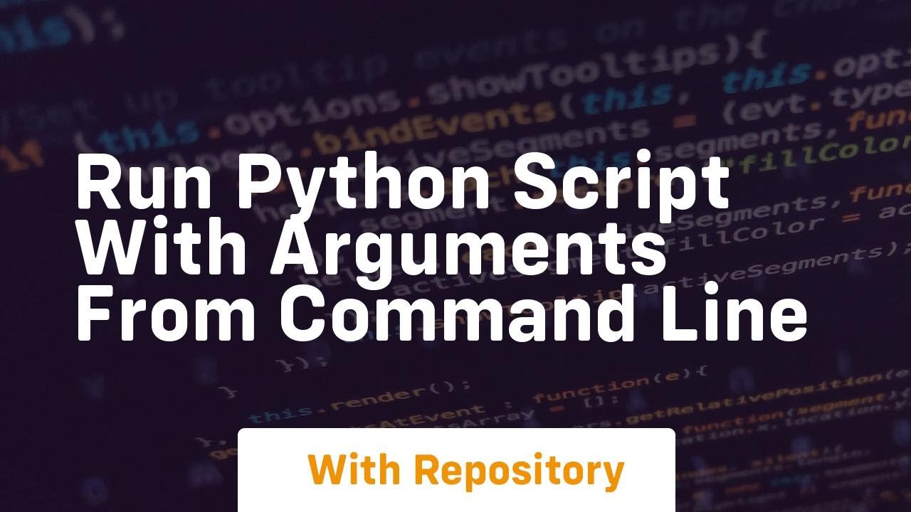 run python script with arguments from command line