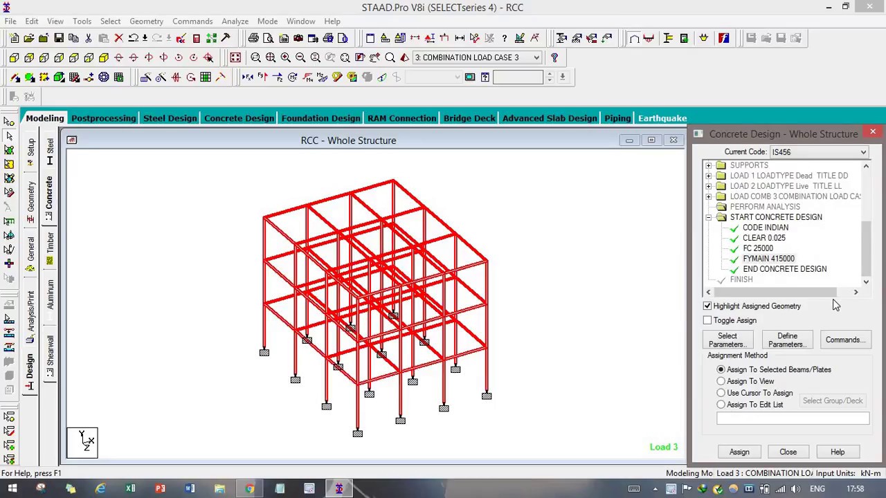 Design and analysis of three Storey Building in Staad Pro