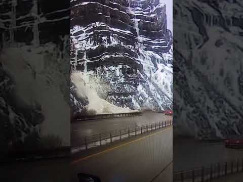 Bridal Veil Falls avalanche aftermath 1-10-2023 #utahcheck #provocanyon
