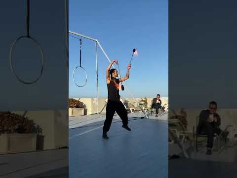 The Amazing Zihni fire poi performance at Archimedes Banya SF