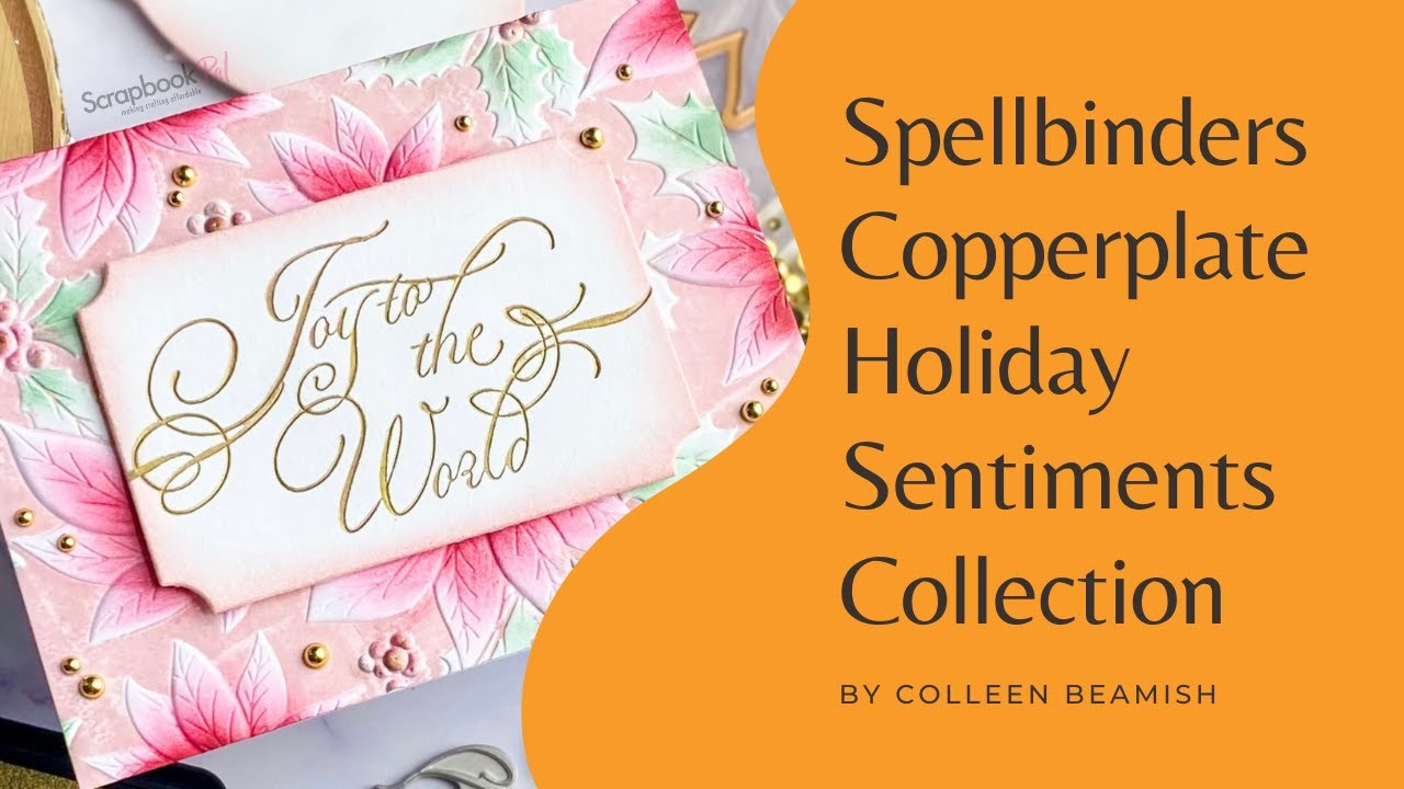 Spellbinders | Copperplate Holiday Sentiments Collection | Card Making Tutorial