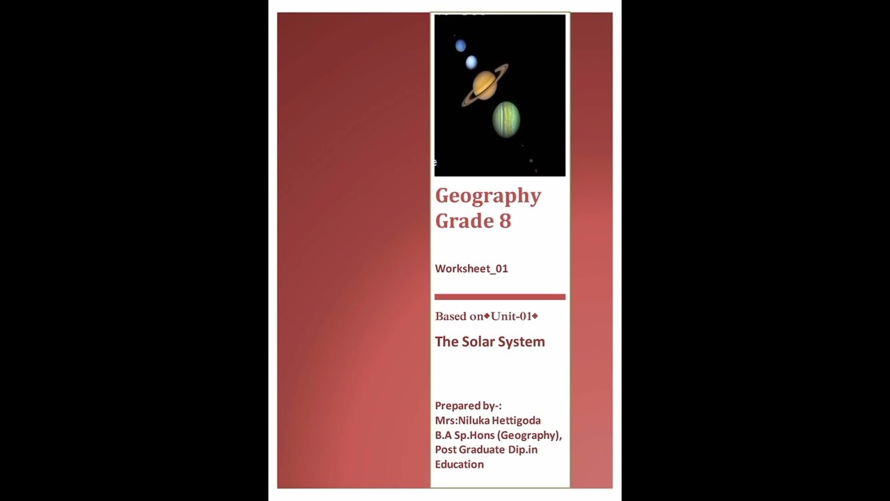 Geography🌎 Grade 8_Worksheet _01