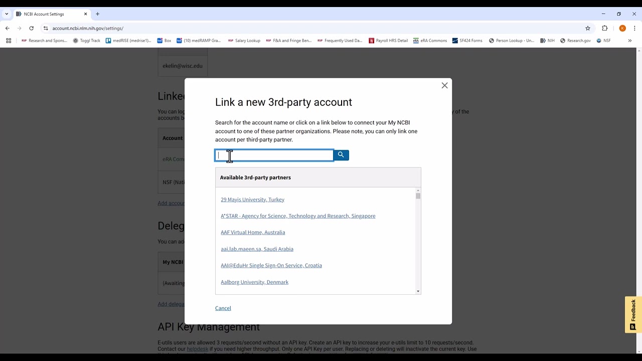 How to Link ORCiD with SciENcv account