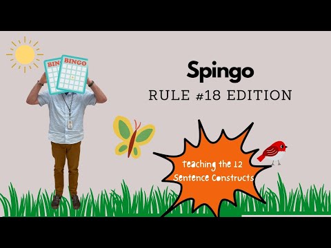 Spingo: Gamifying the Teaching of the 12 Sentence Constructs #sentenceimprovement #sentencepattern