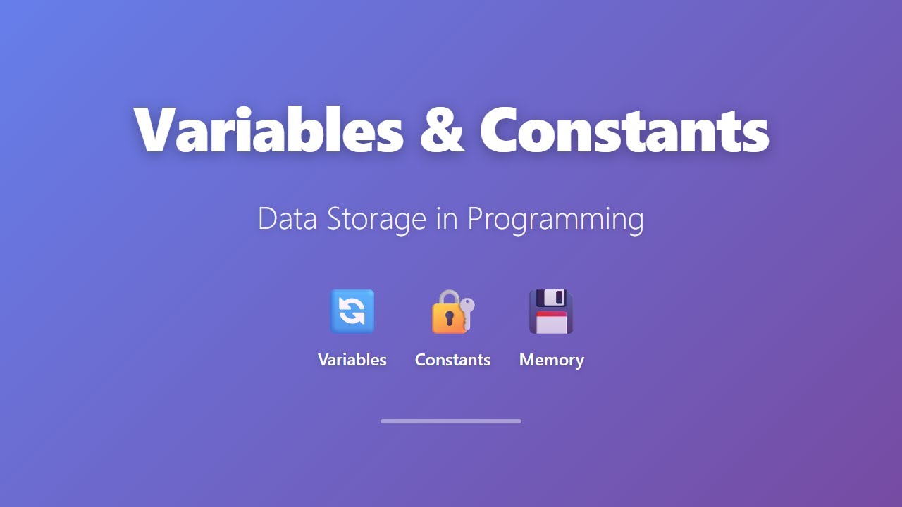 Variables and Constants in Programming | Data Storage Explained