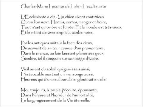 Videos de Charles-Marie Leconte de Lisle - Babelio.com