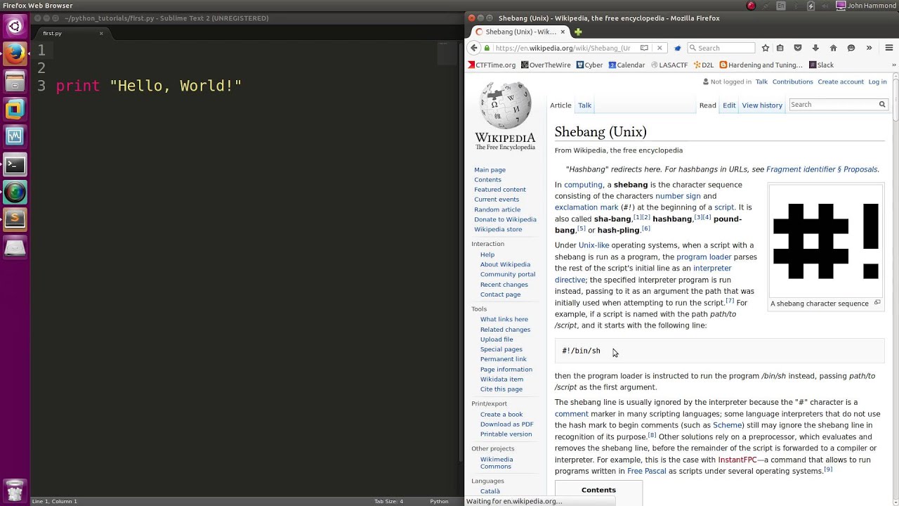 Python 01: Hello, World!