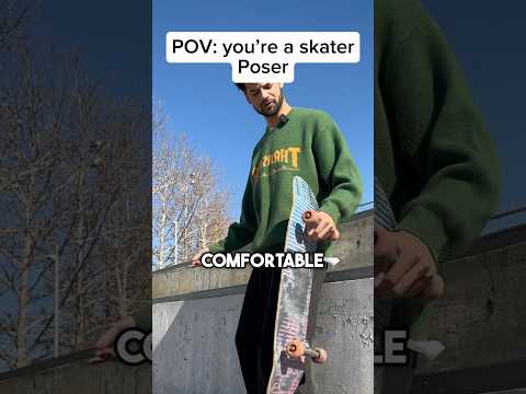 What it feels like to be a POSER?! #pov #skateboarding #skate #shorts