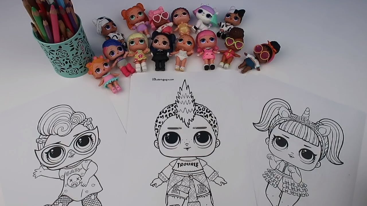LOL 4 Kalem Boyama Challenge! 4 MARKER CHALLENGE With LOL Surprise Wave 2 Baby Dolls Bidünya Oyuncak