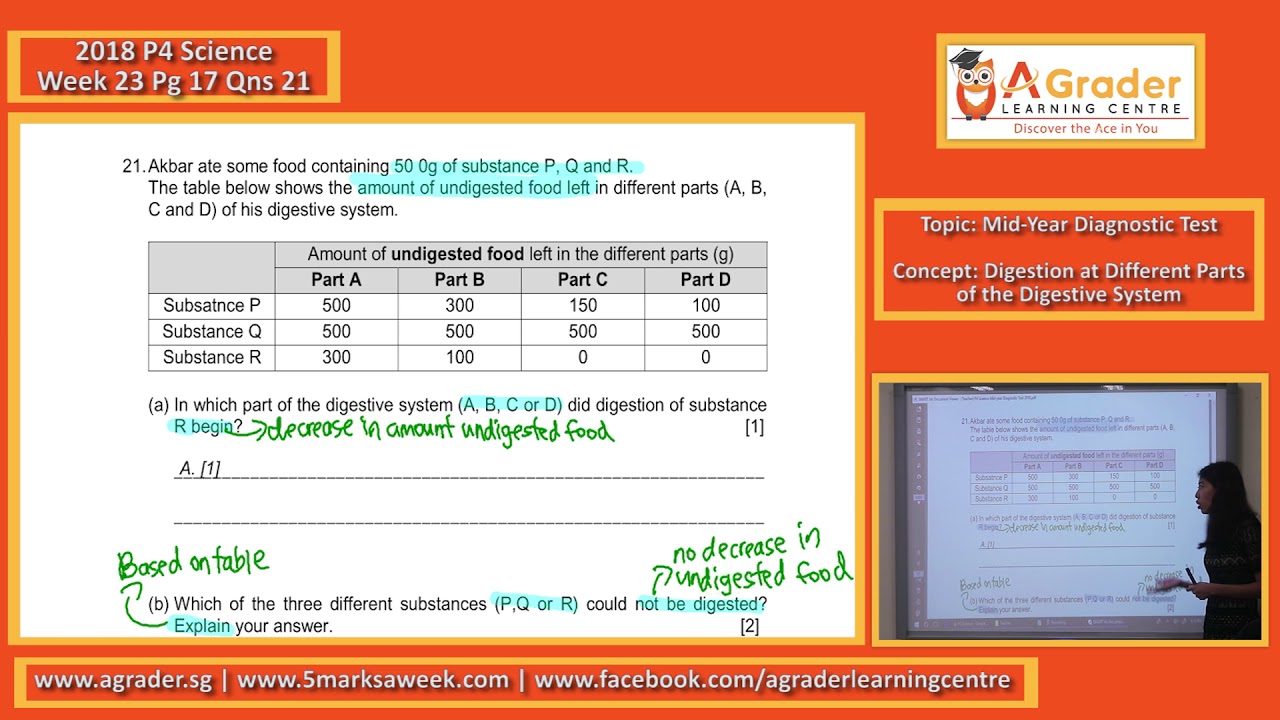 2018 - P4 Science - Week 23 - Mid-Year Diagnostic Test