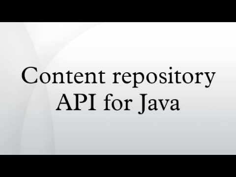 Content repository API for Java
