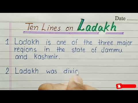 10 lines on Ladakh in English // 10 line essay about Ladakh in English // #ladakhessay