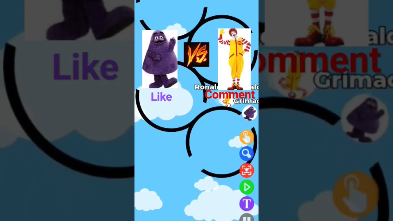 Grimace Vs Ronald McDonald  fight of the Mcdonald Mascosts #mcdonalds #mascots #grimace
