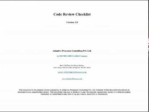 Code Review Checklist