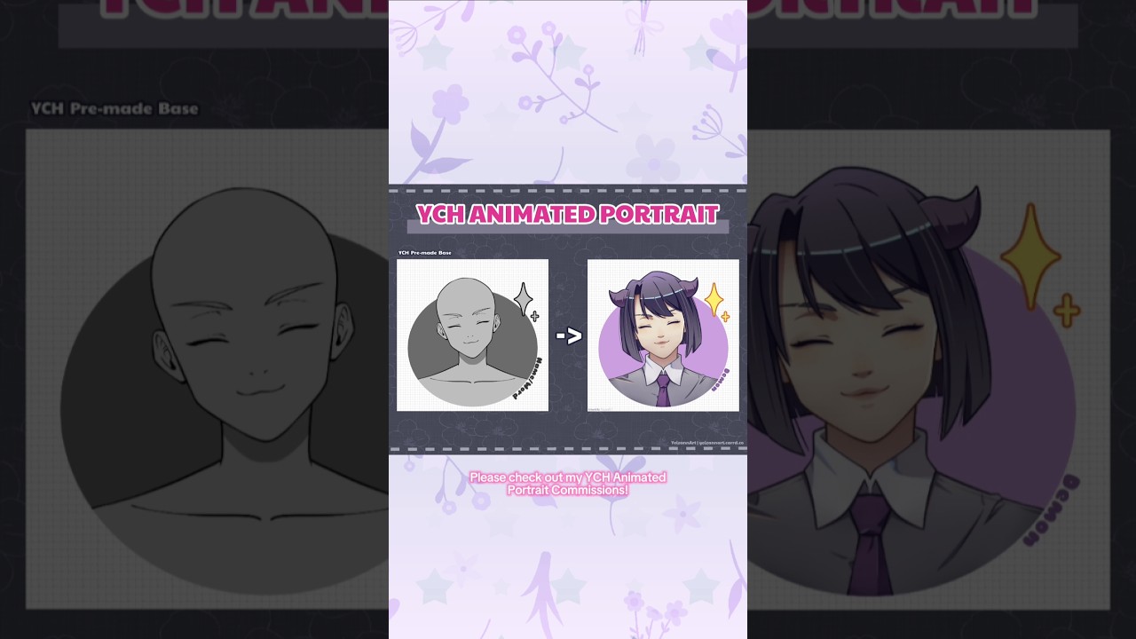 YCH Animated Portrait Art Commissions are now open!  #art #artist #drawing #digitalart
