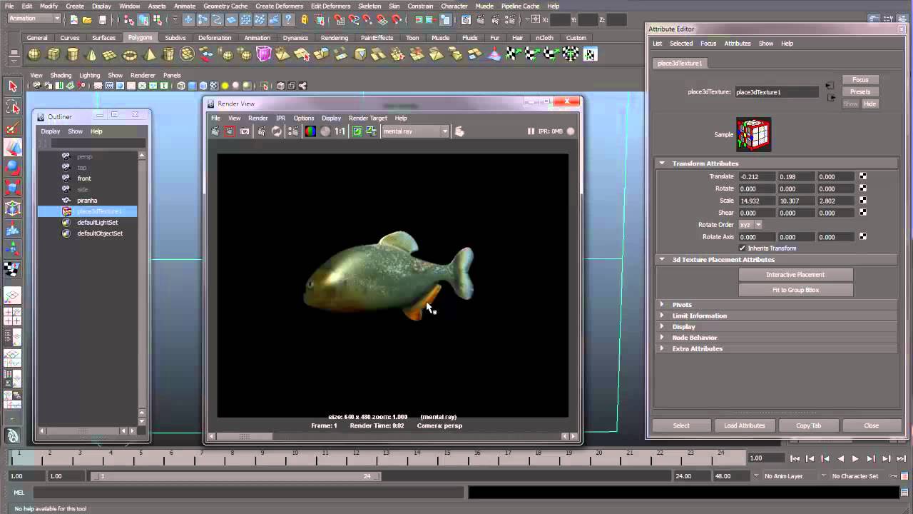 Projecting an Image on a Fish Model