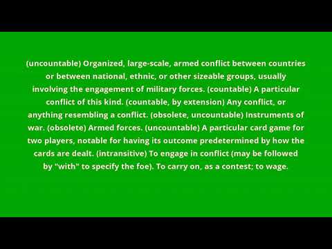 what is the meaning of war.
