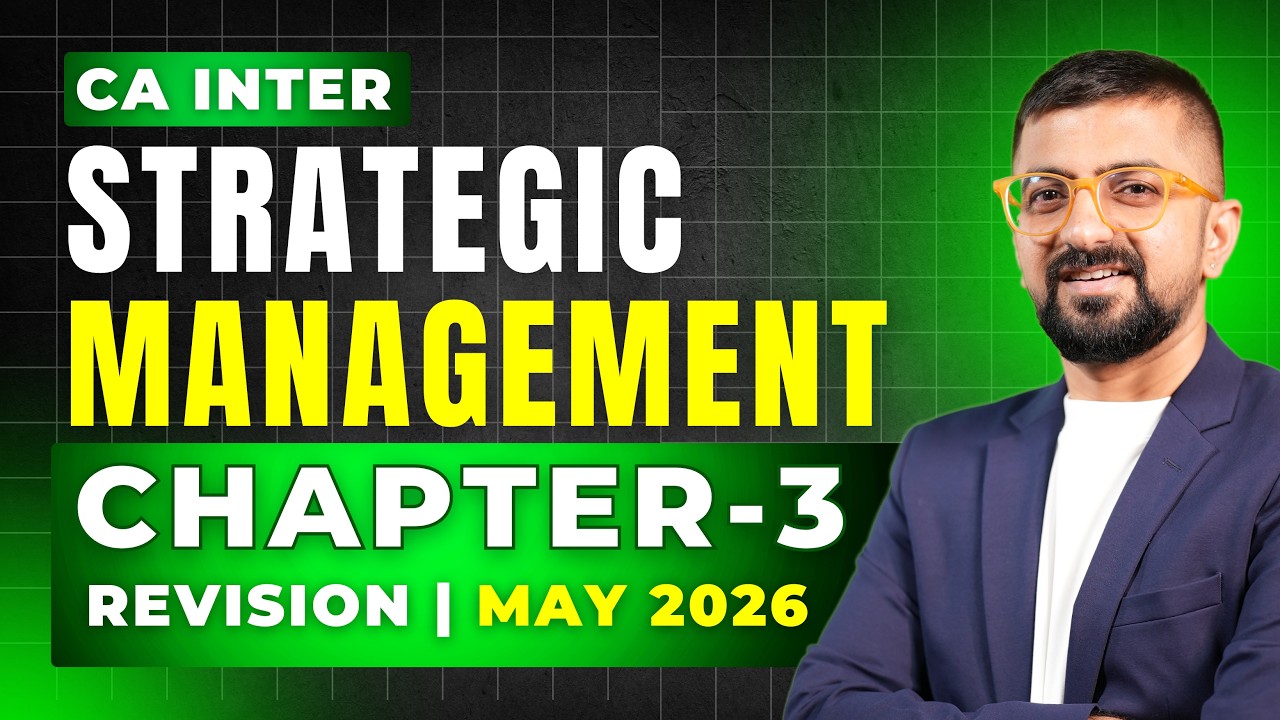 CA Inter SM Chapter 3 Revision | ICAI May 2026 Exams | SM Bullet Revision | Neeraj Arora