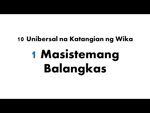 10 Katangian ng Wika: Masistemang Balangkas (Part 1)