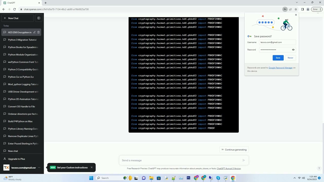 What pure Python library to use for AES 256 encryption