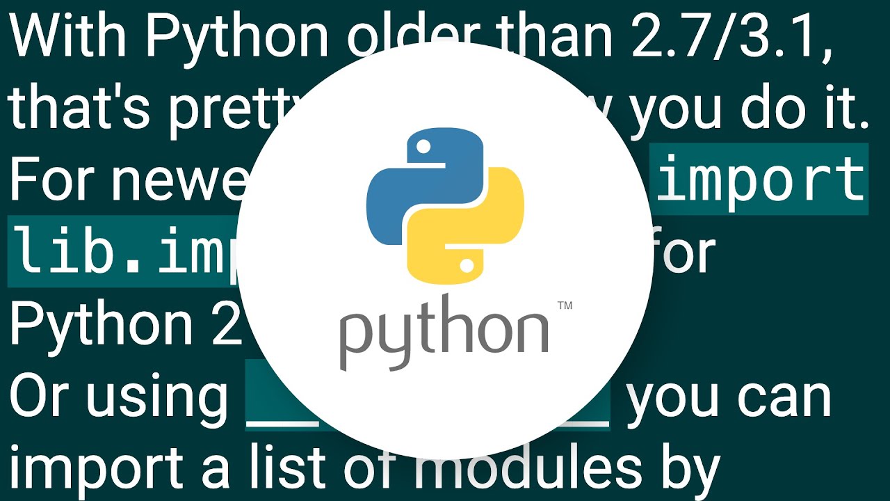 How to import a module given its name as string?
