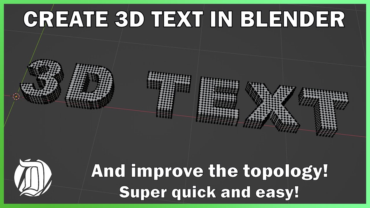 Making 3D text in blender. A quick and easy tutorial.
