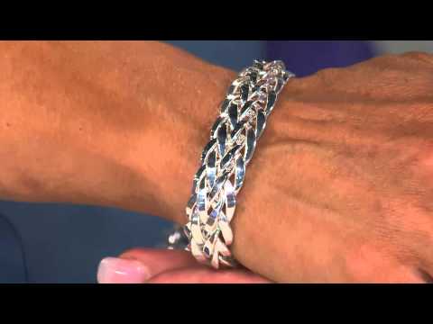 Silver Style 8" Orme Woven Sterling Bracelet, 23.5g with Lisa Robertson