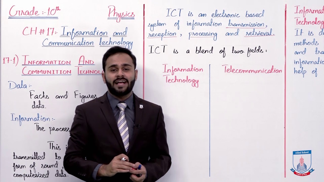 Class 10 - Physics - Chapter 17 - Lecture 1 - 17.1 Infromation & Communication  - Allied Schools