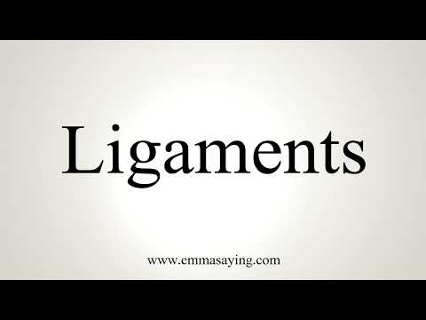 How To Pronounce Ligaments