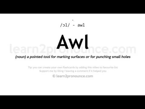 Pronunciation of Awl | Definition of Awl