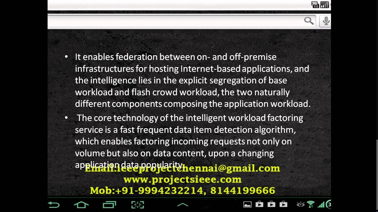 IEEE PROJECTS 2014 | Proactive Workload Management in Hybrid Cloud Computing