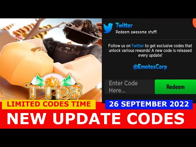 Roblox TTD 3 codes in October 2022: Free Tokens