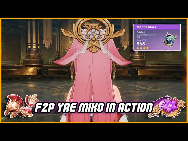 Best Genshin Impact Yae Miko builds with 4-star weapons